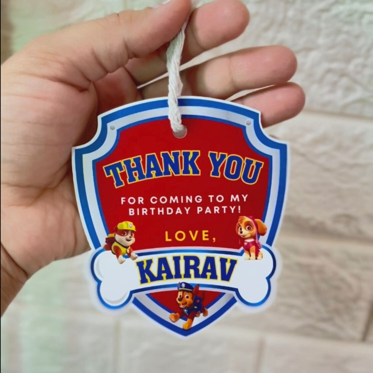 Thank you tags / Labels | Paw Patrol Theme – Ezyprints Studio