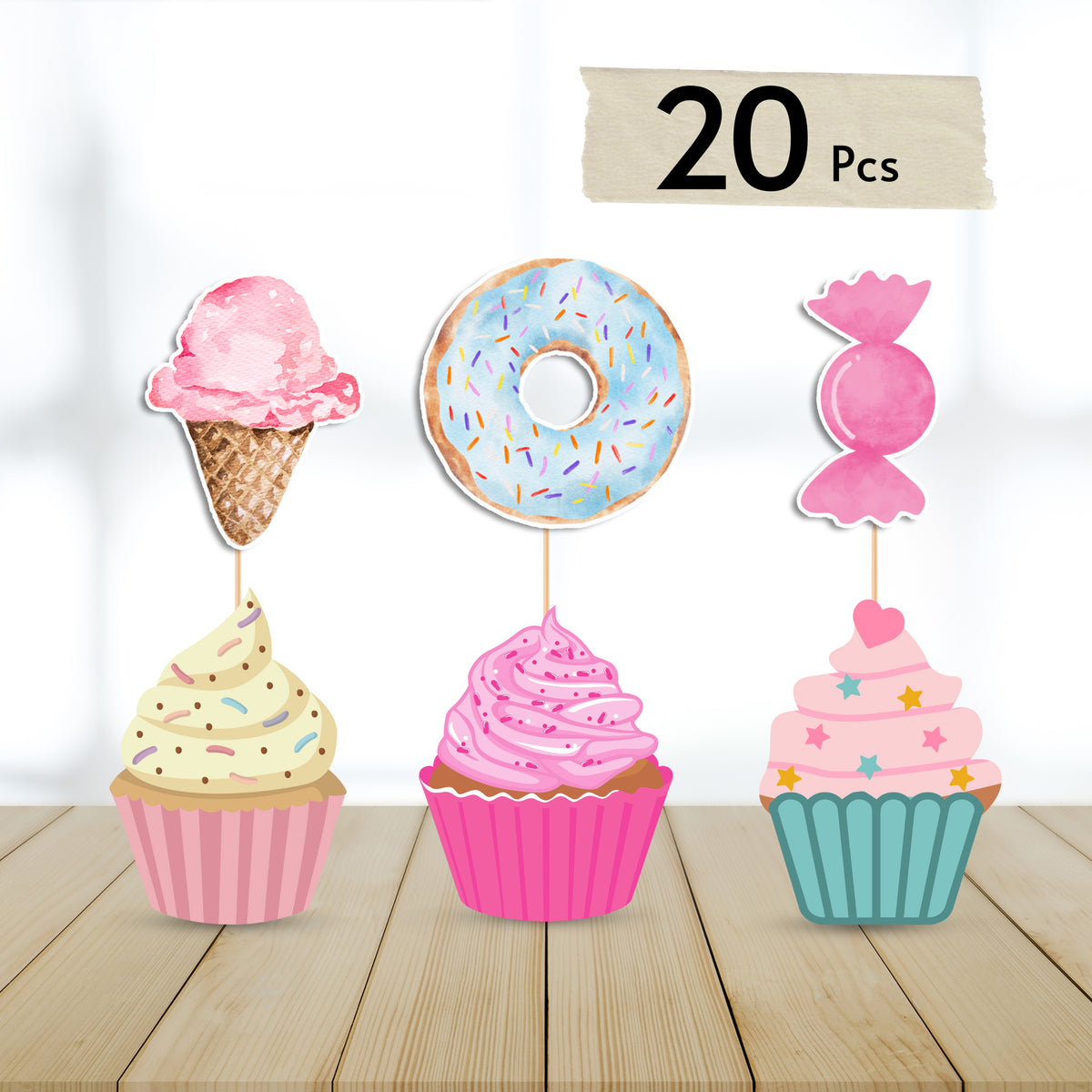 Cupcake Toppers | Candyland Theme – Ezyprints Studio