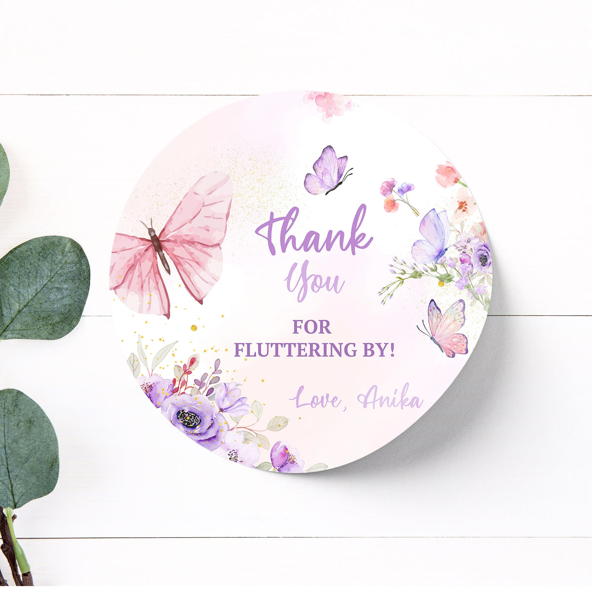 Thank you Stickers | Butterfly Theme – Ezyprints Studio