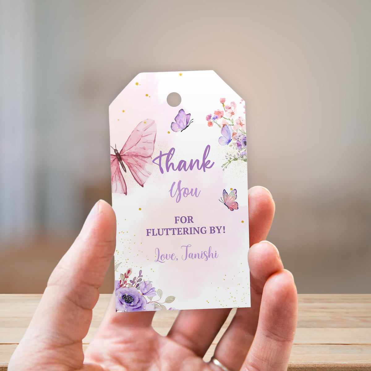 Thank you tags / Labels | Butterfly theme – Ezyprints Studio