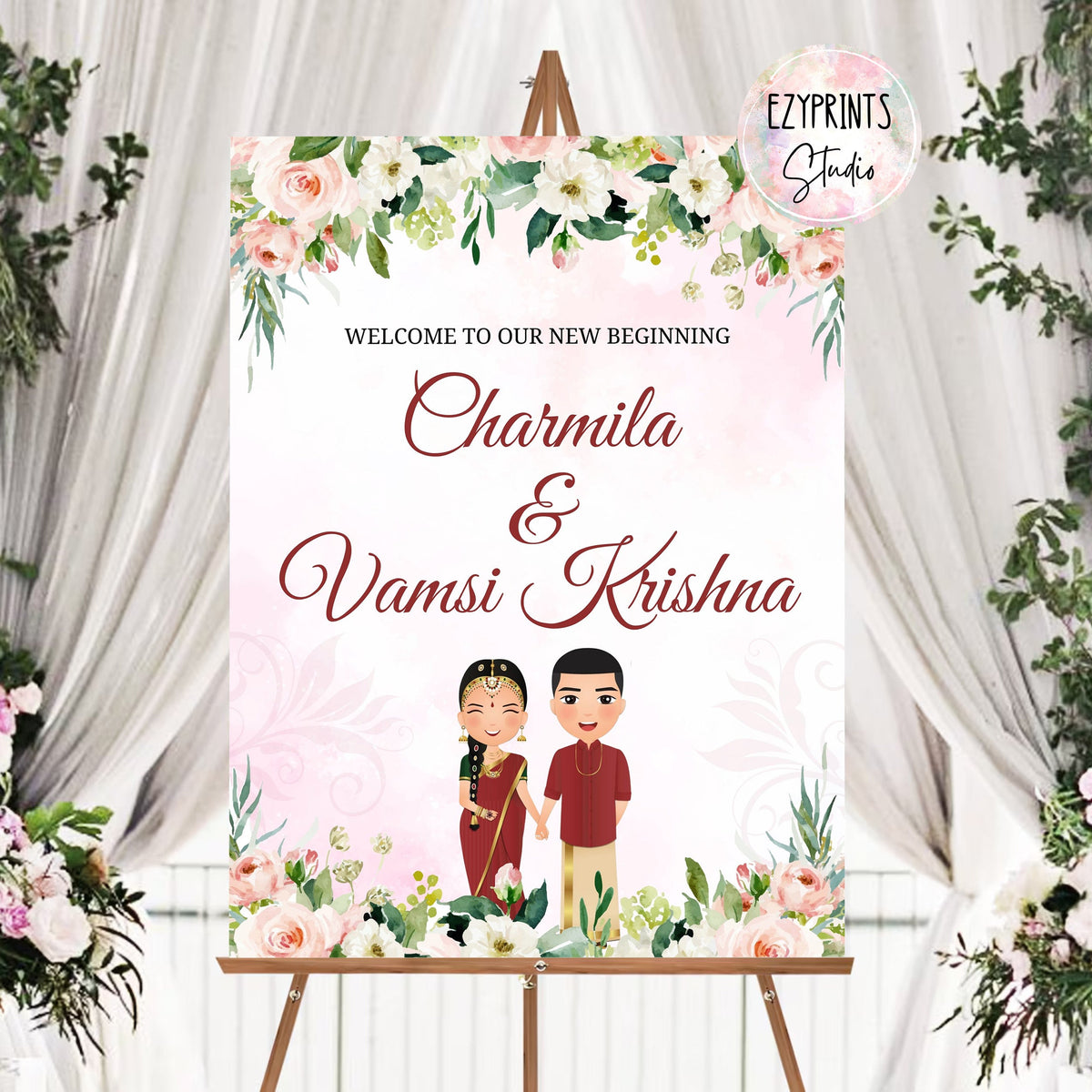 Indian Wedding Welcome Sign – Ezyprints Studio