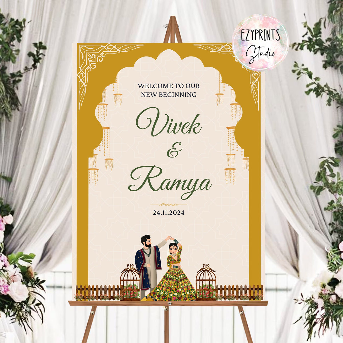 Indian Wedding Welcome Sign – Ezyprints Studio