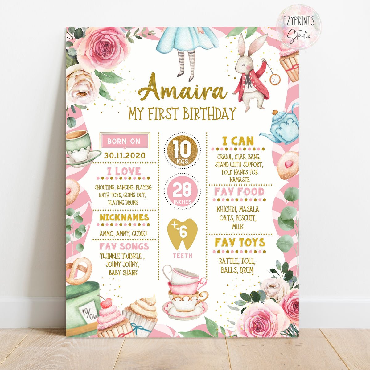 Alice in Wonderland Chalkboard Poster – Ezyprints Studio