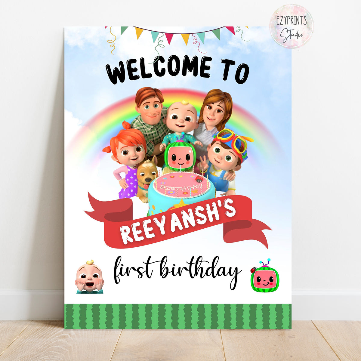 Cocomelon Birthday Party Welcome Board – Ezyprints Studio