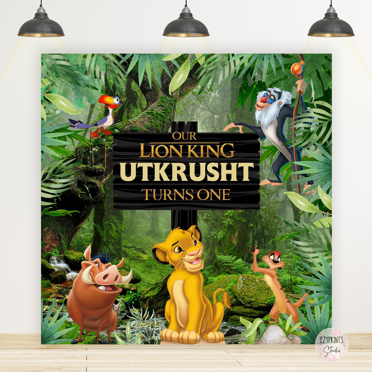 The Lion King Theme Birthday Backdrop – Ezyprints Studio