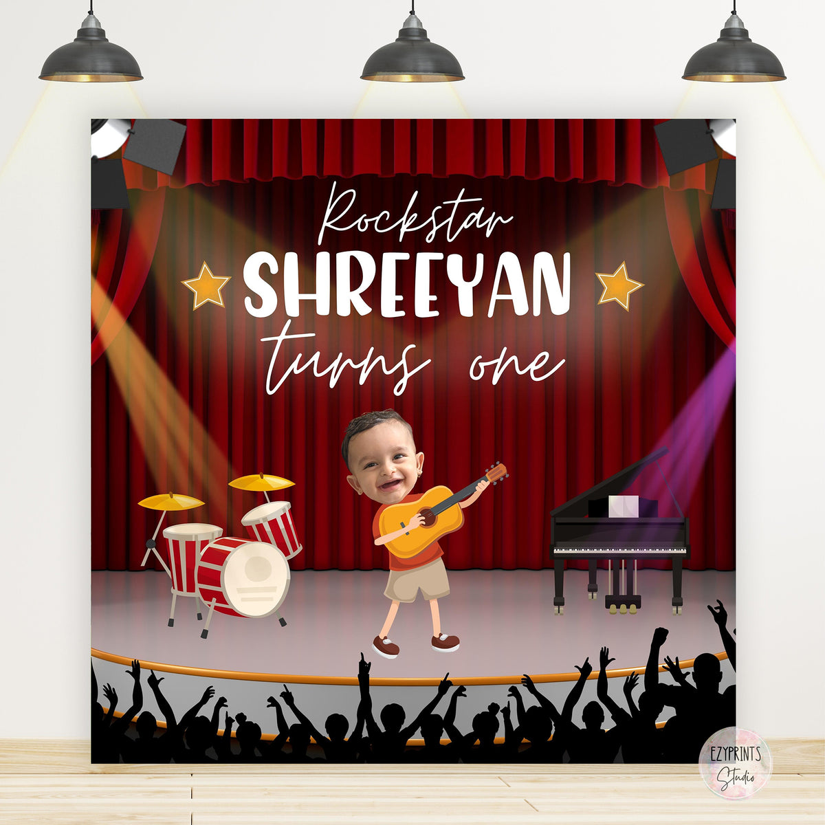 Rockstar Theme Birthday Backdrop – Ezyprints Studio