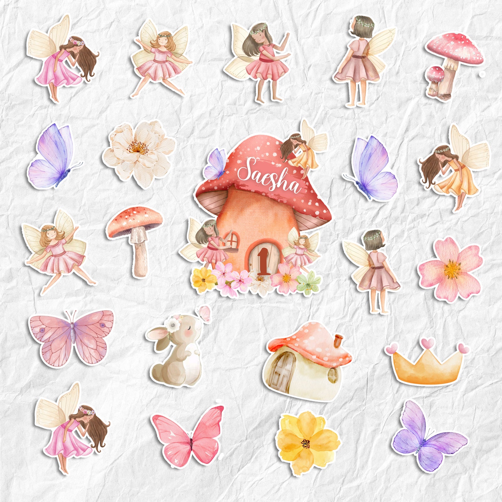 Cake Toppers | Fairy Enchanted Garden Theme – Ezyprints Studio
