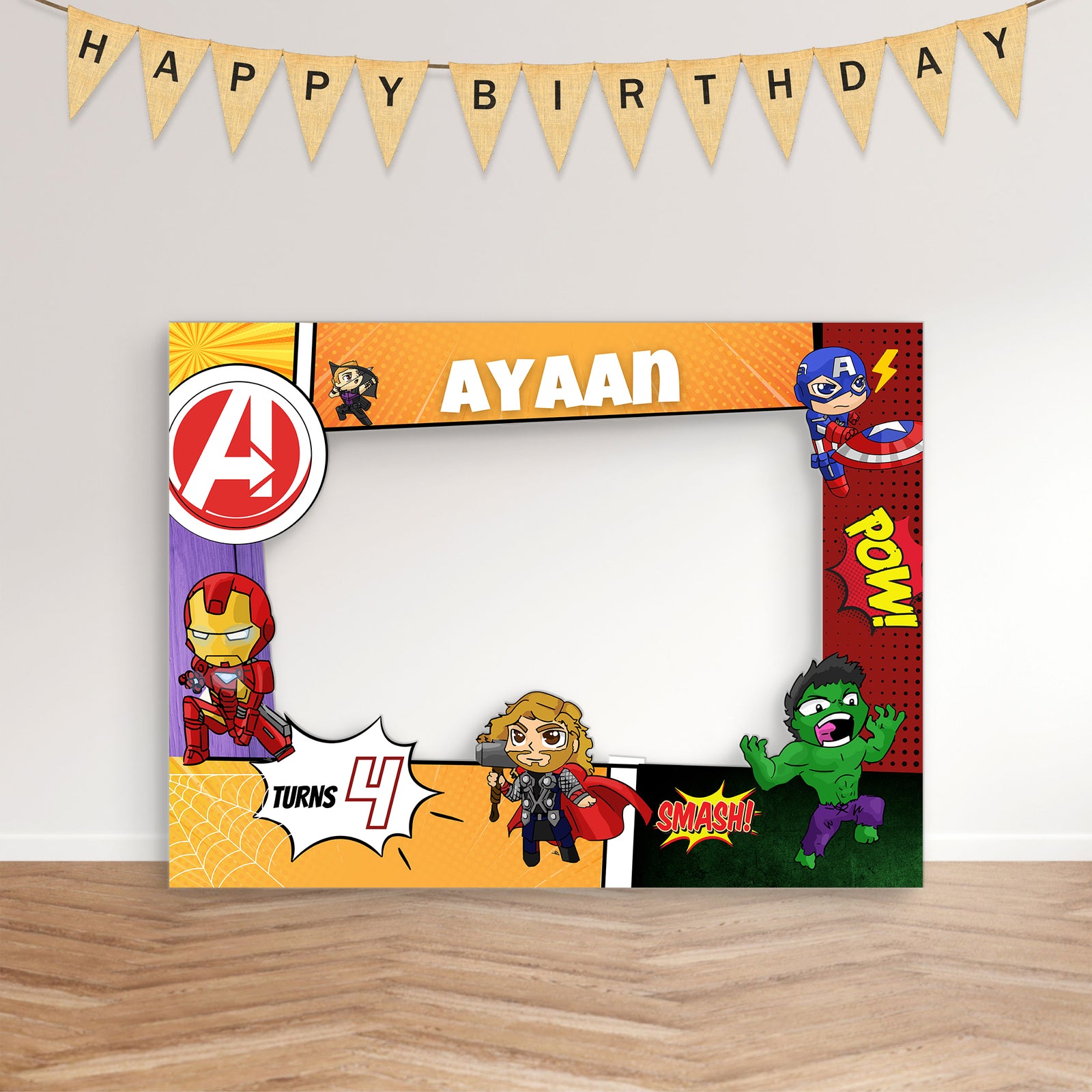 Marvel Avengers Birthday Party Welcome Board – Ezyprints Studio