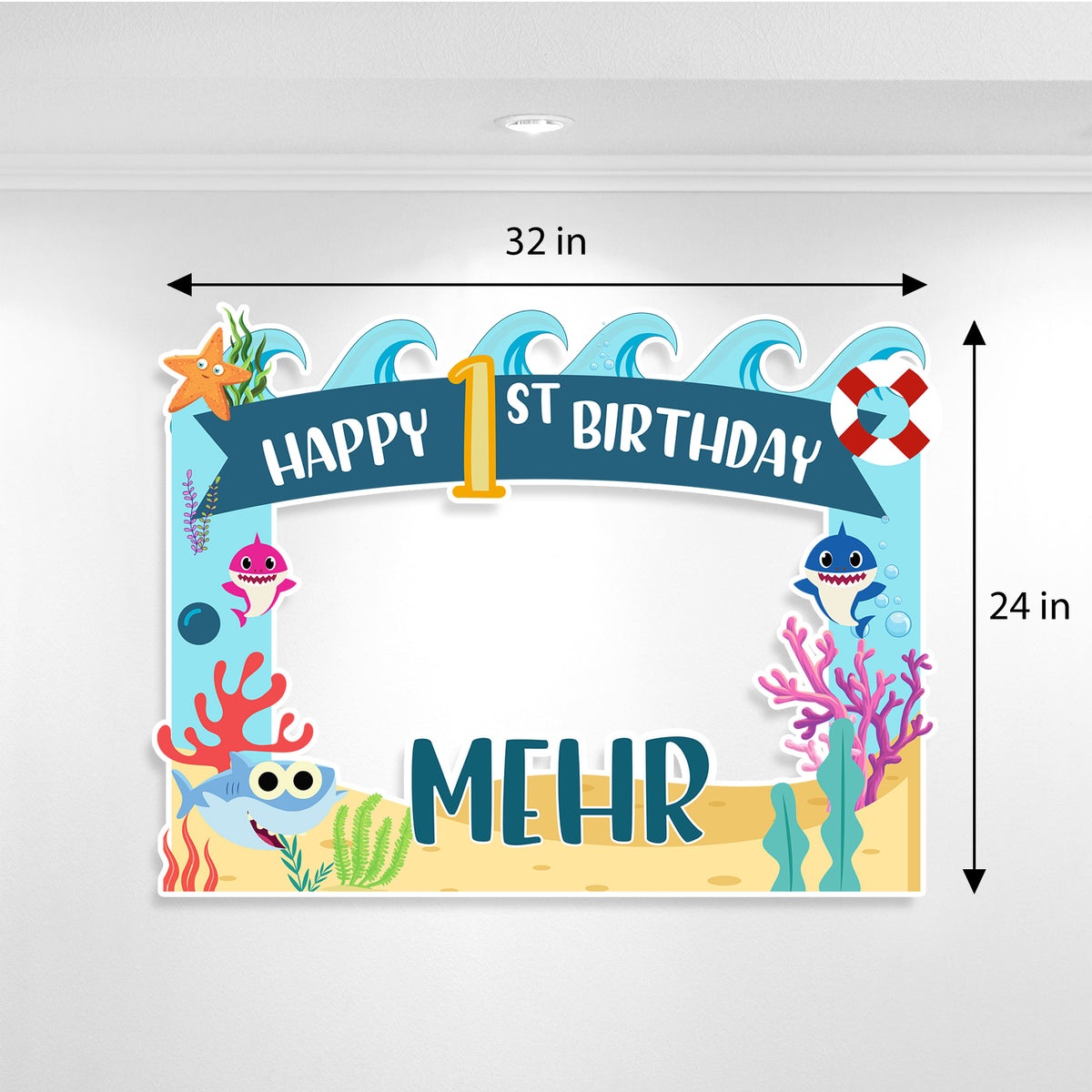 Baby Shark Theme Birthday Party Cutouts – Ezyprints Studio