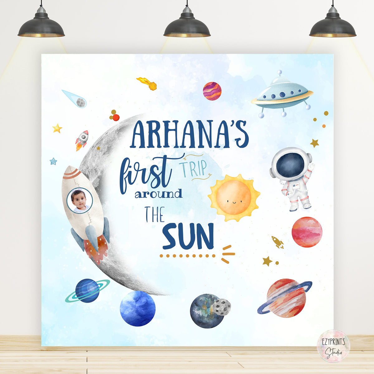 First Trip around the Sun | Birthday Backdrop – Ezyprints Studio