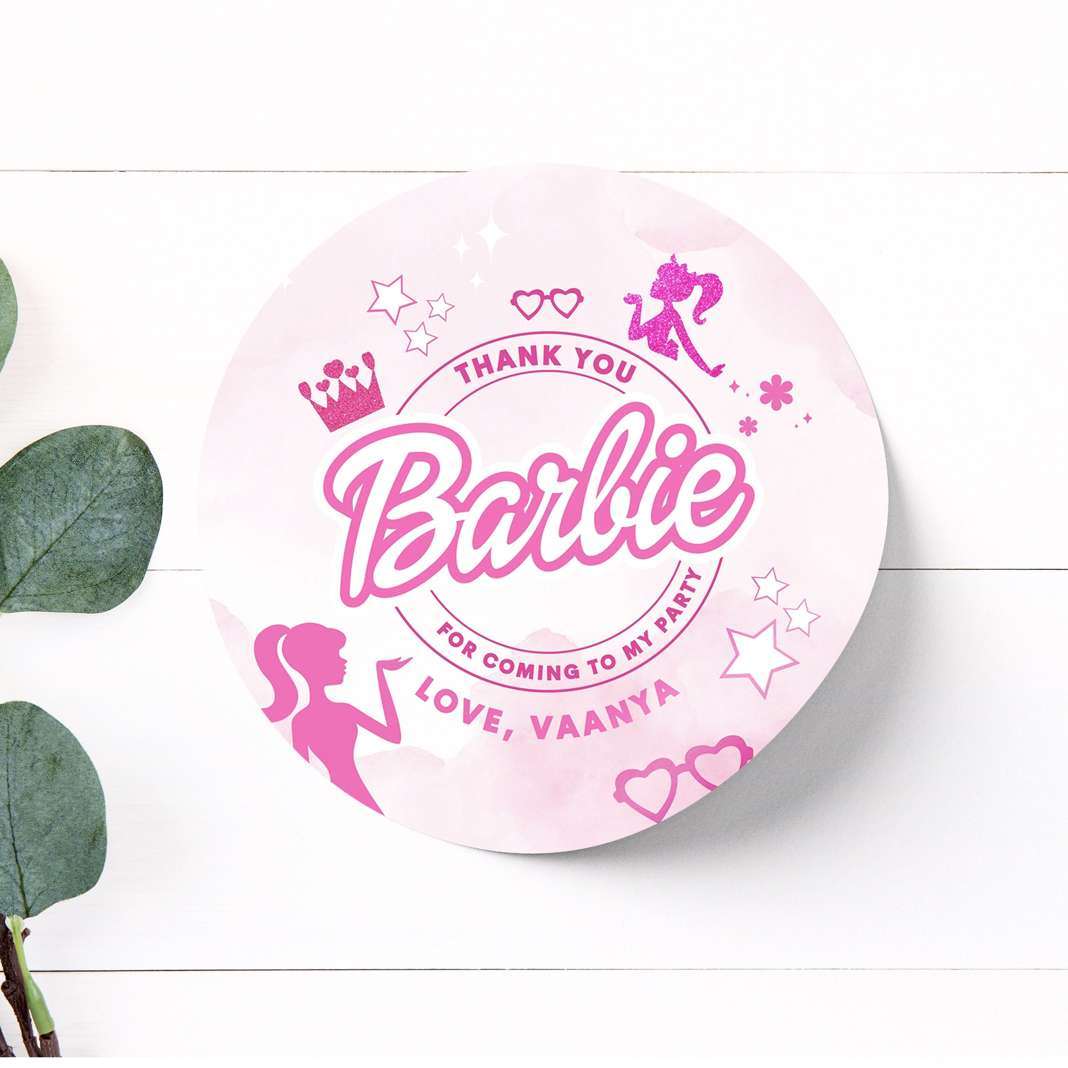 Thank you Stickers | Barbie Theme – Ezyprints Studio