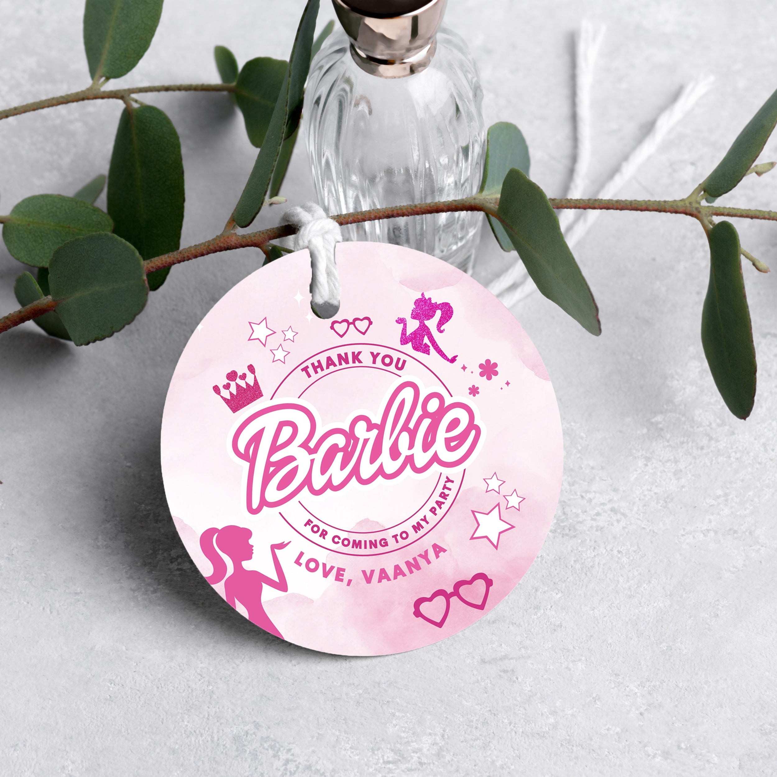 Thank you tags / Labels | Barbie theme – Ezyprints Studio