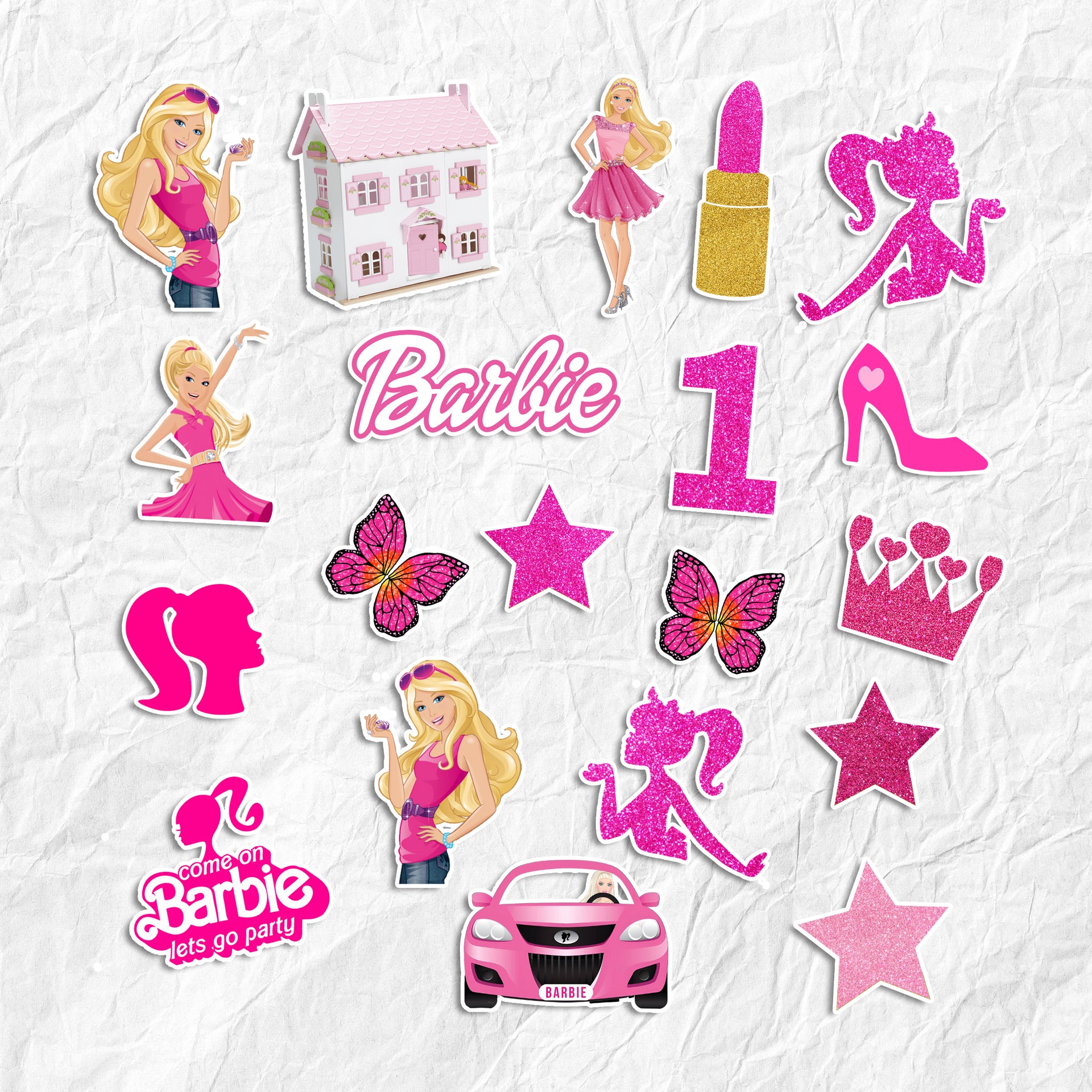 Cupcake Toppers | Barbie Girl Theme – Ezyprints Studio