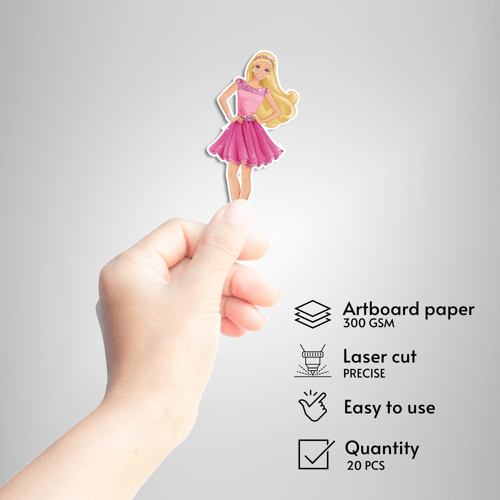 Cupcake Toppers | Barbie Girl Theme – Ezyprints Studio