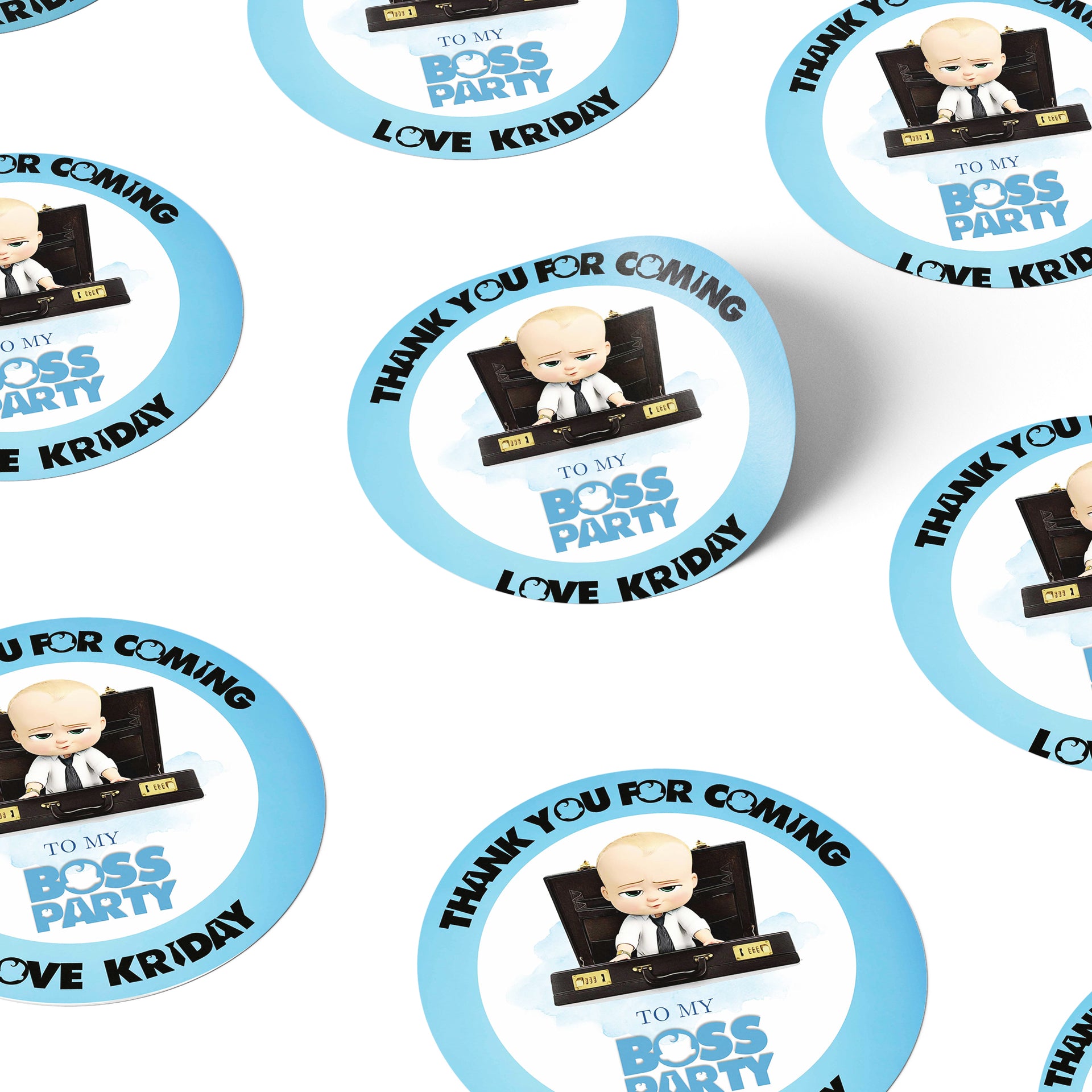 Thank you Stickers | Boss Baby Theme – Ezyprints Studio