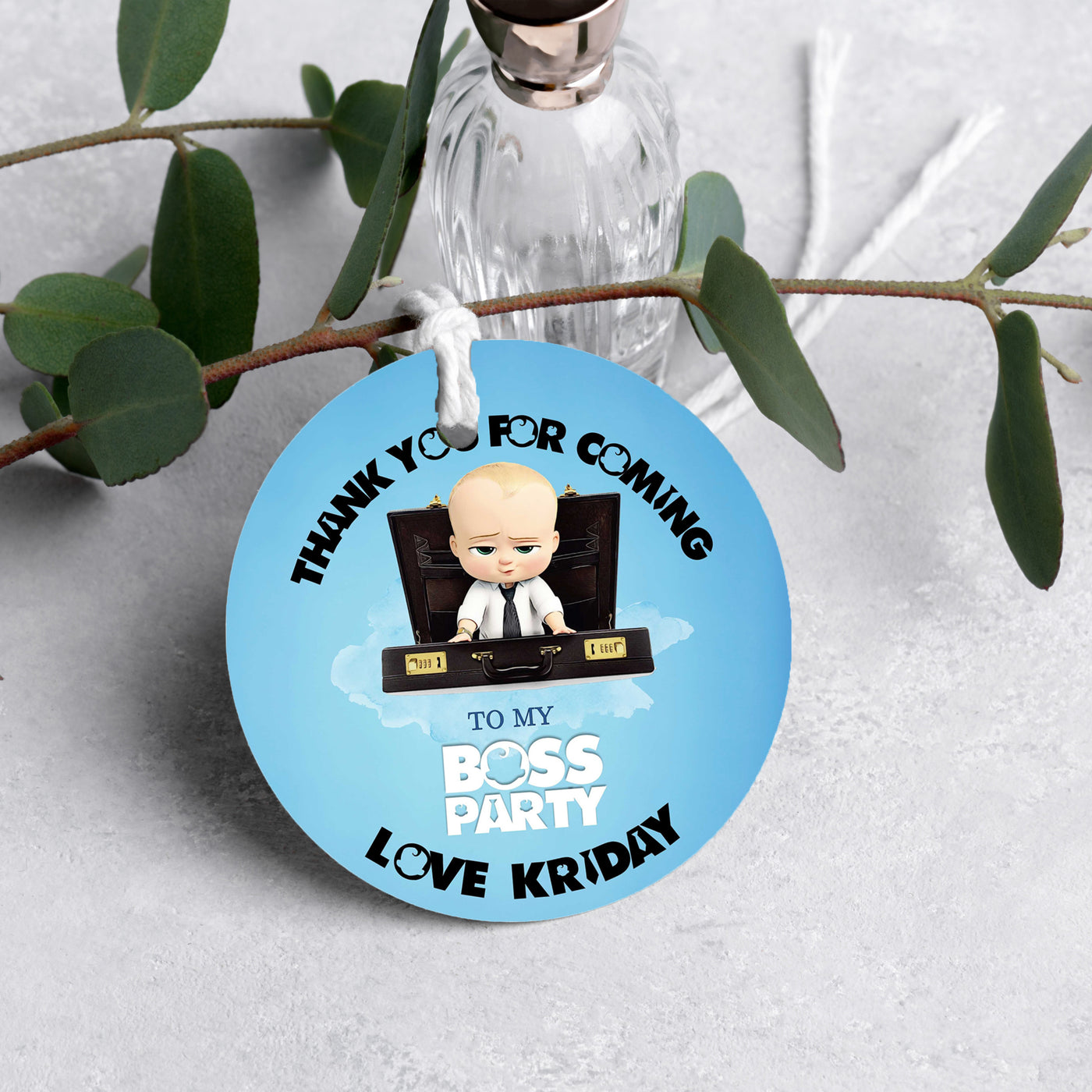 Thank you tags / Labels | Boss Baby Boys Theme – Ezyprints Studio