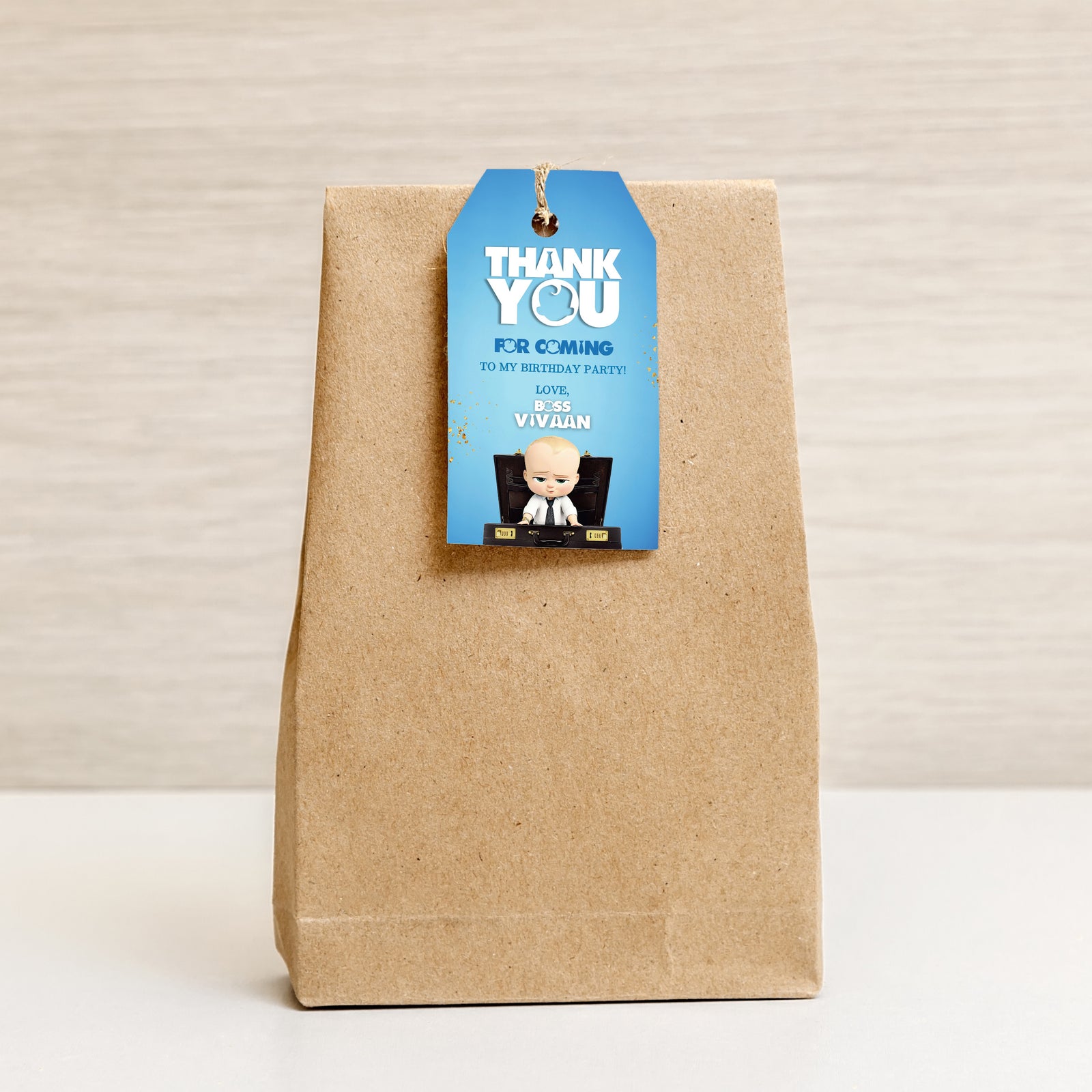 Thank you tags / Labels | Boss Baby Boys Theme – Ezyprints Studio