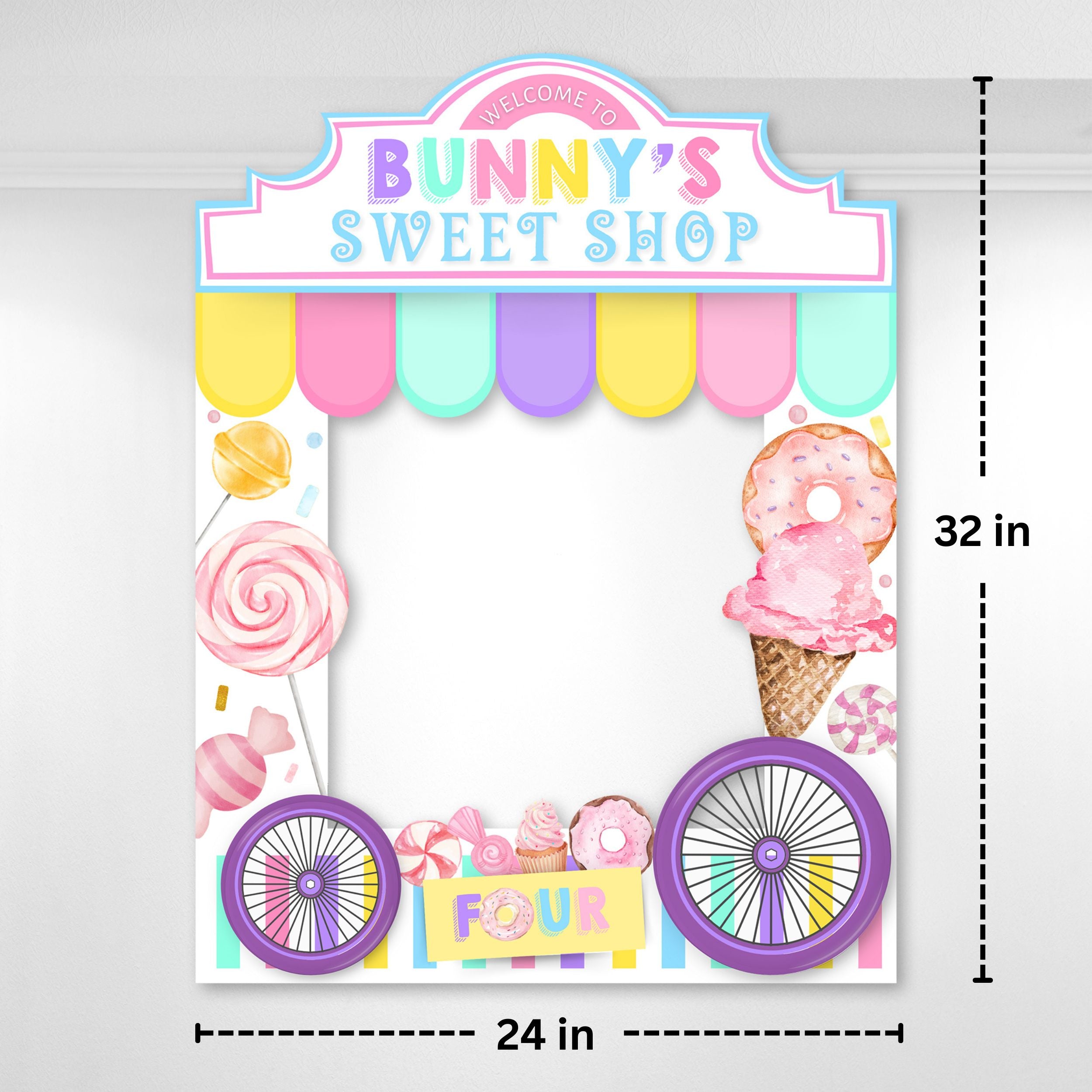 Photo Booth | Candyland Theme | Ice cream cart – Ezyprints Studio