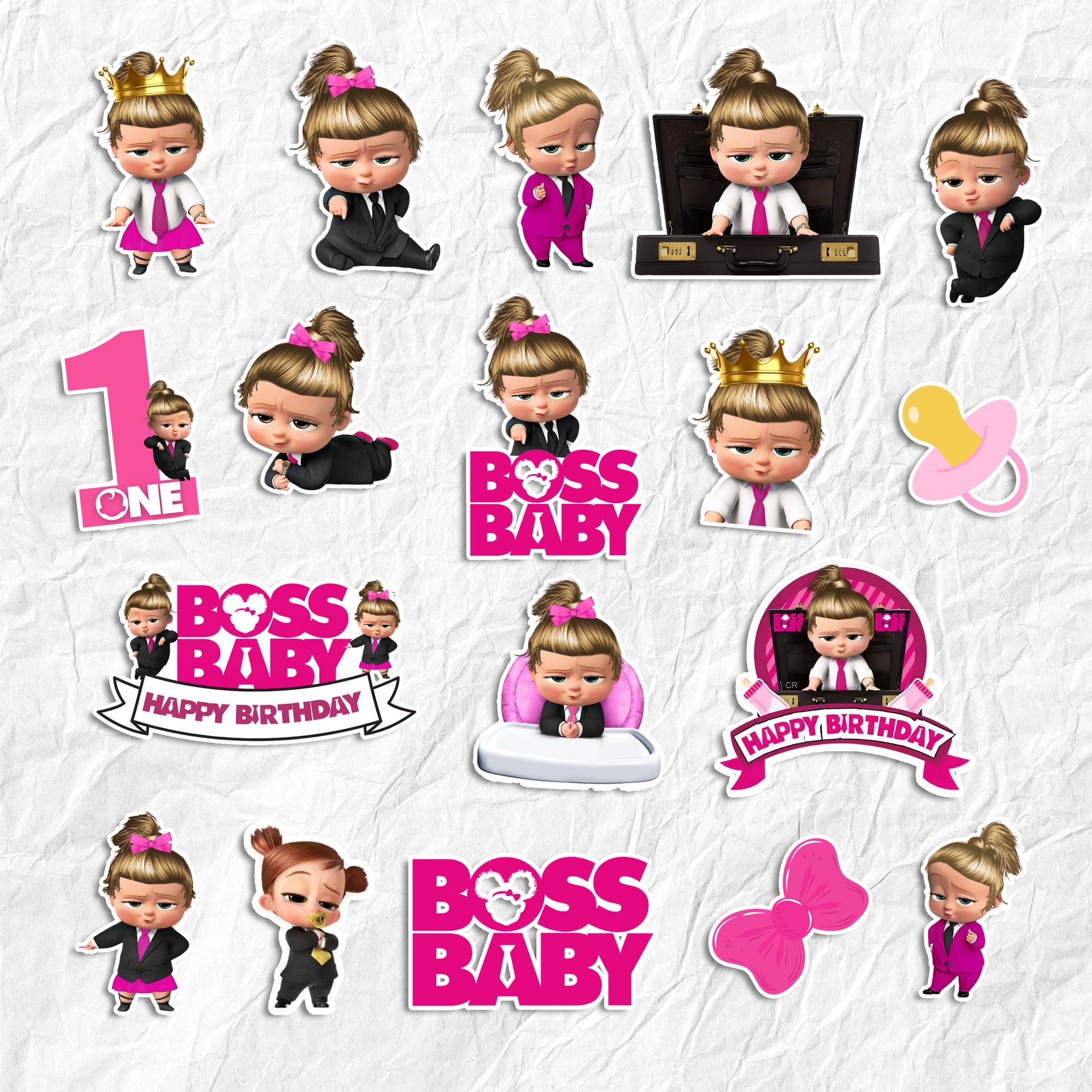 Cake Toppers | Boss Baby Girls Theme – Ezyprints Studio