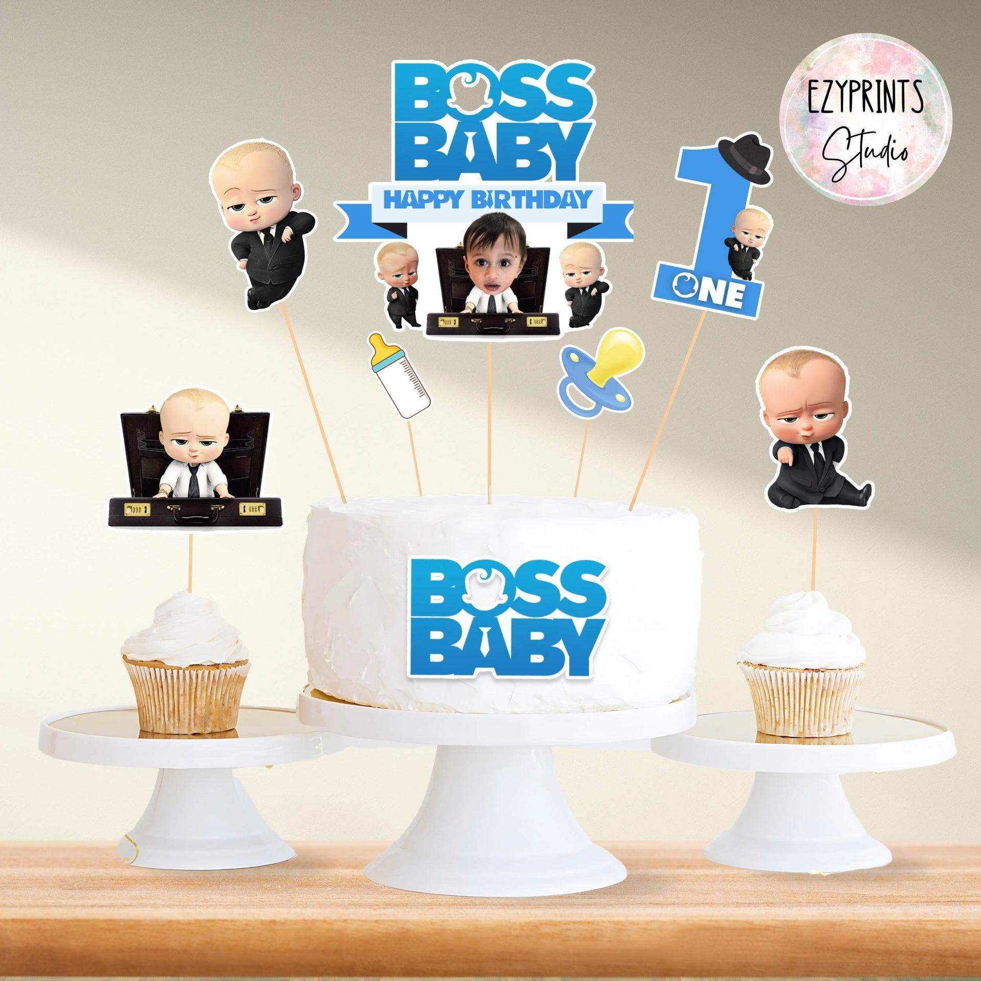 Birthday Milestone Chalkboard | Boss Baby theme – Ezyprints Studio