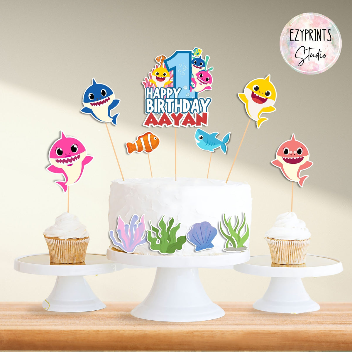 Cake Toppers | Baby Shark Theme – Ezyprints Studio