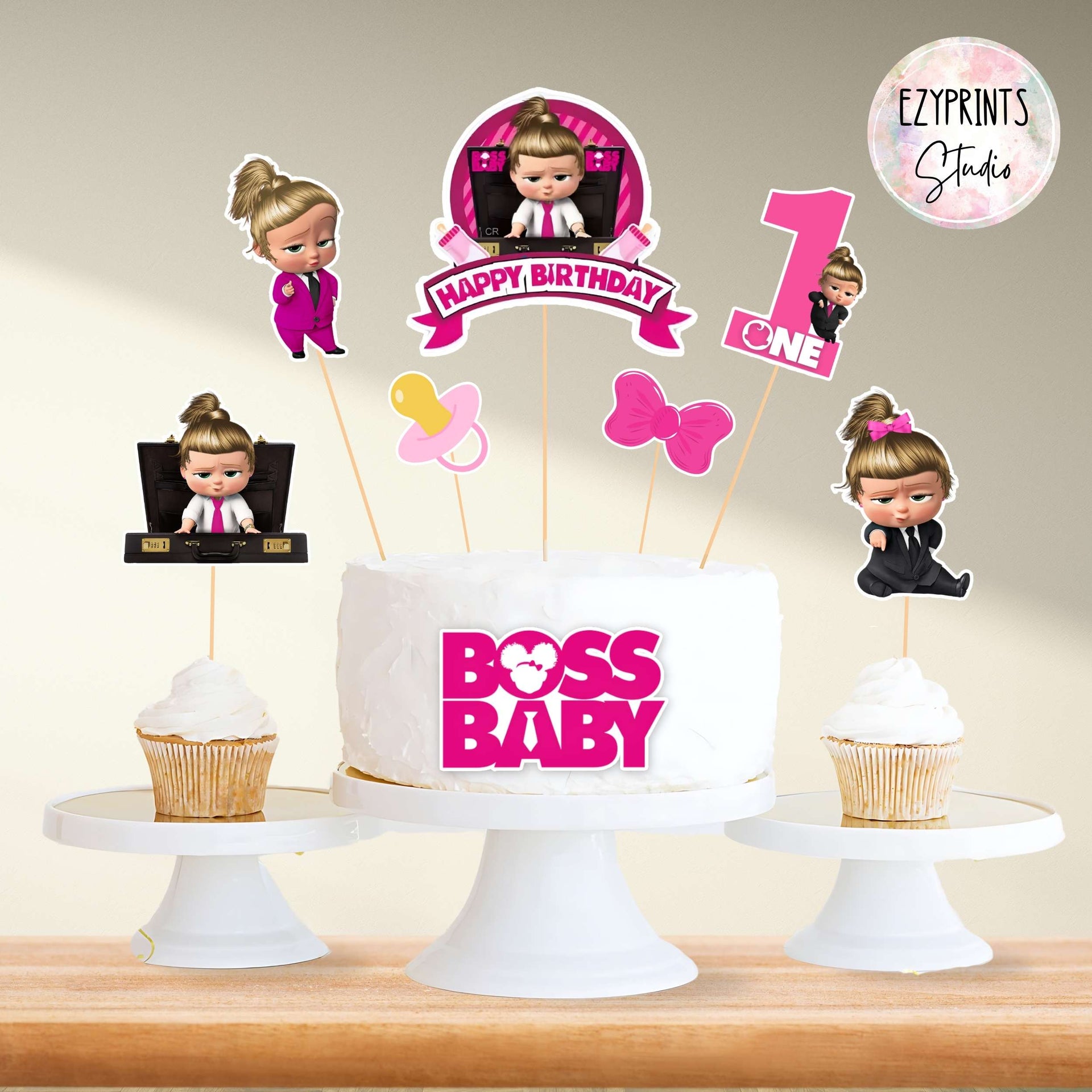 Boss Baby Girl Theme Birthday Party Cutouts – Ezyprints Studio