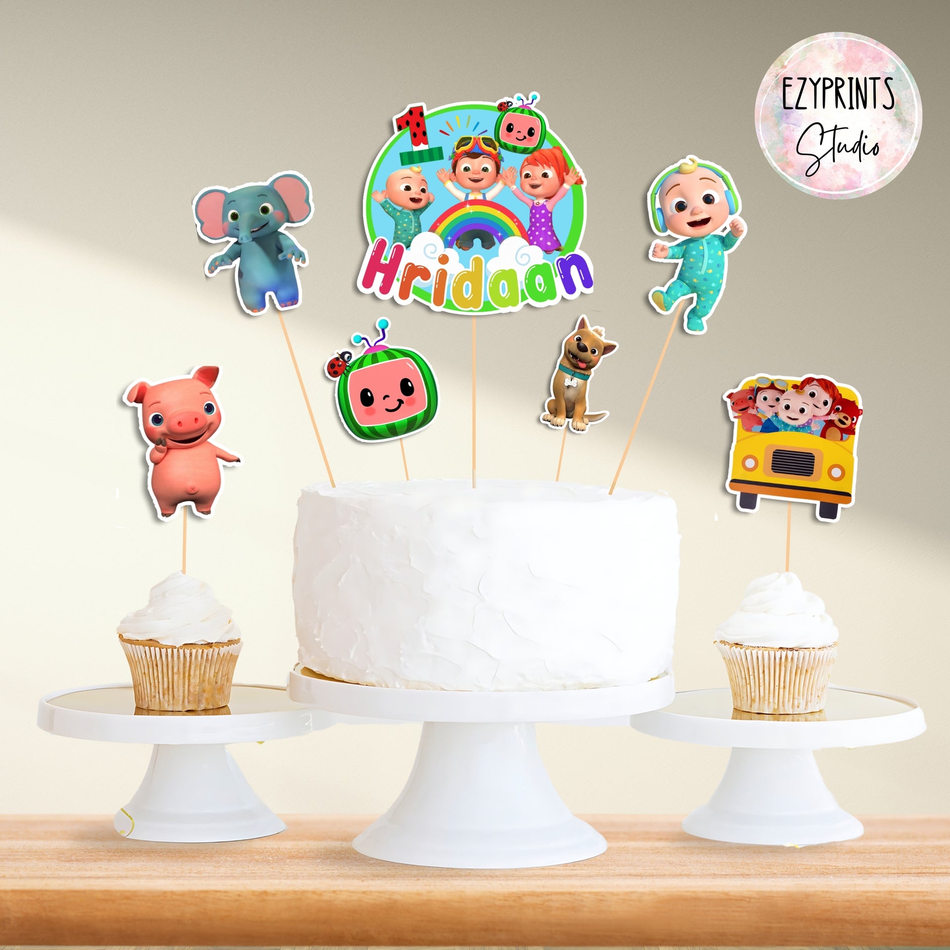 Cocomelon Theme Birthday Party Cutouts – Ezyprints Studio