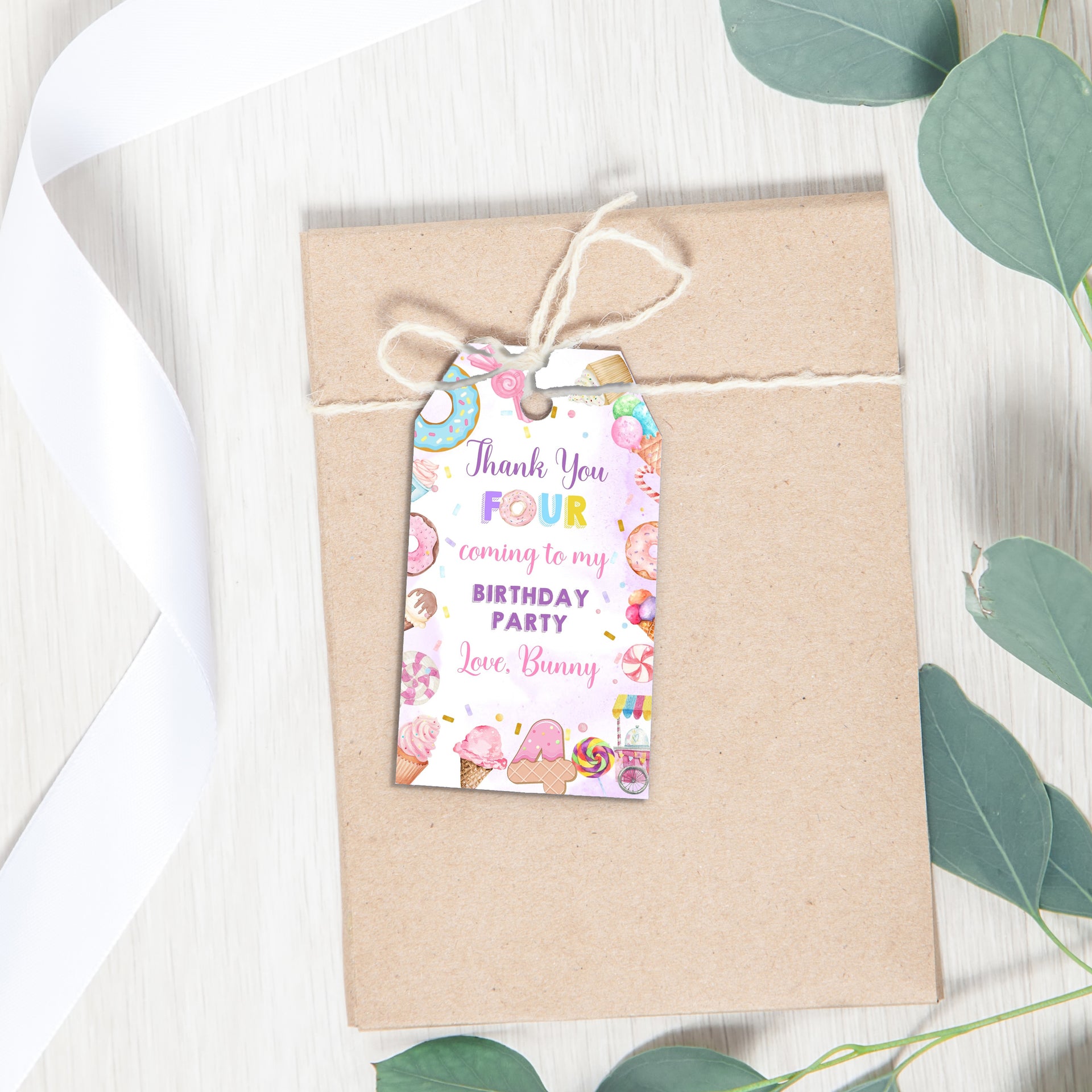 Thank you tags / Labels | Candyland theme – Ezyprints Studio
