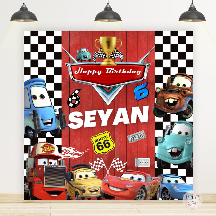 Cars Movie theme Milestone Birthday Poster – Ezyprints Studio