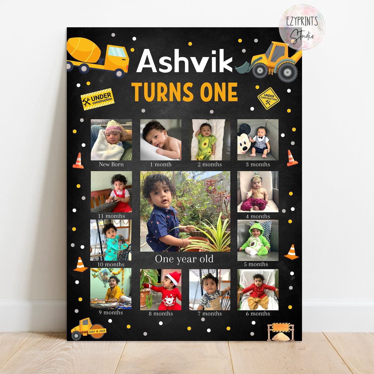 Photo Collage Board | JCB Construction Theme – Ezyprints Studio