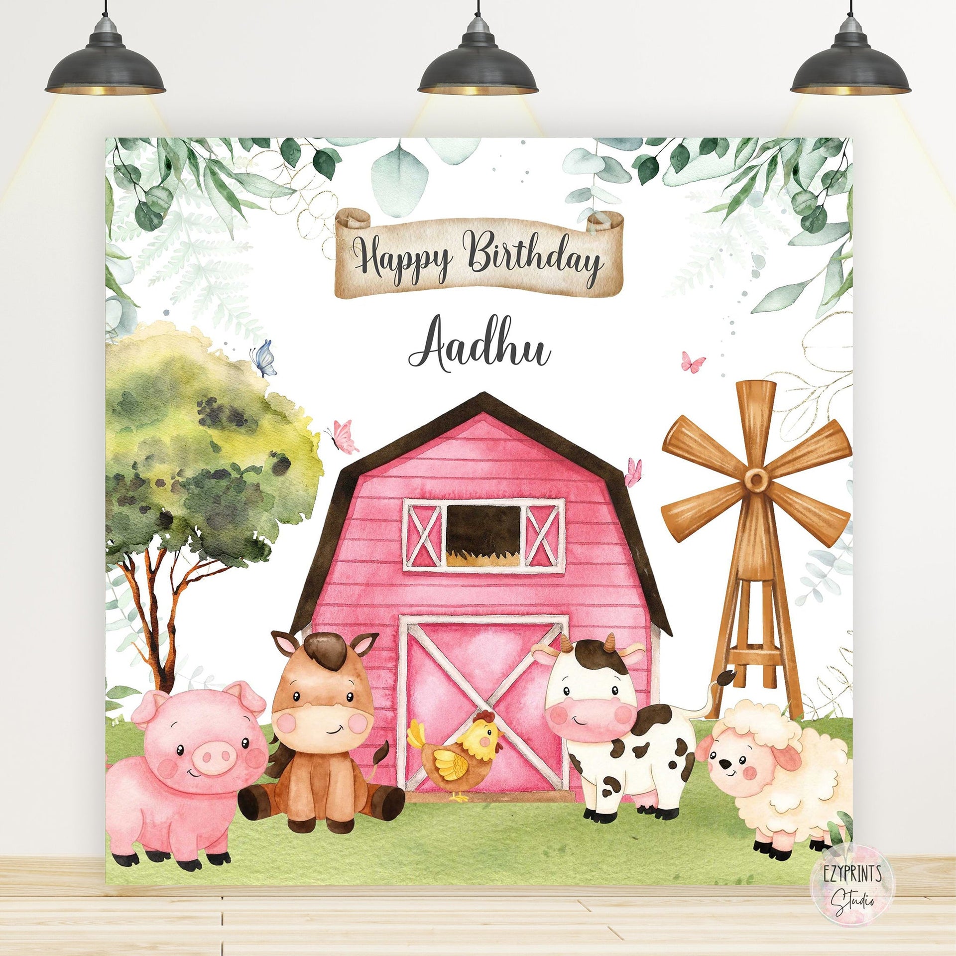 Farm Animal Cutouts | Pink Farm Theme Cutouts – Ezyprints Studio
