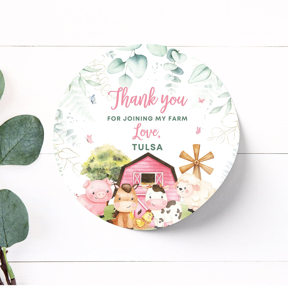 Thank you Stickers | Farm Animal Theme – Ezyprints Studio