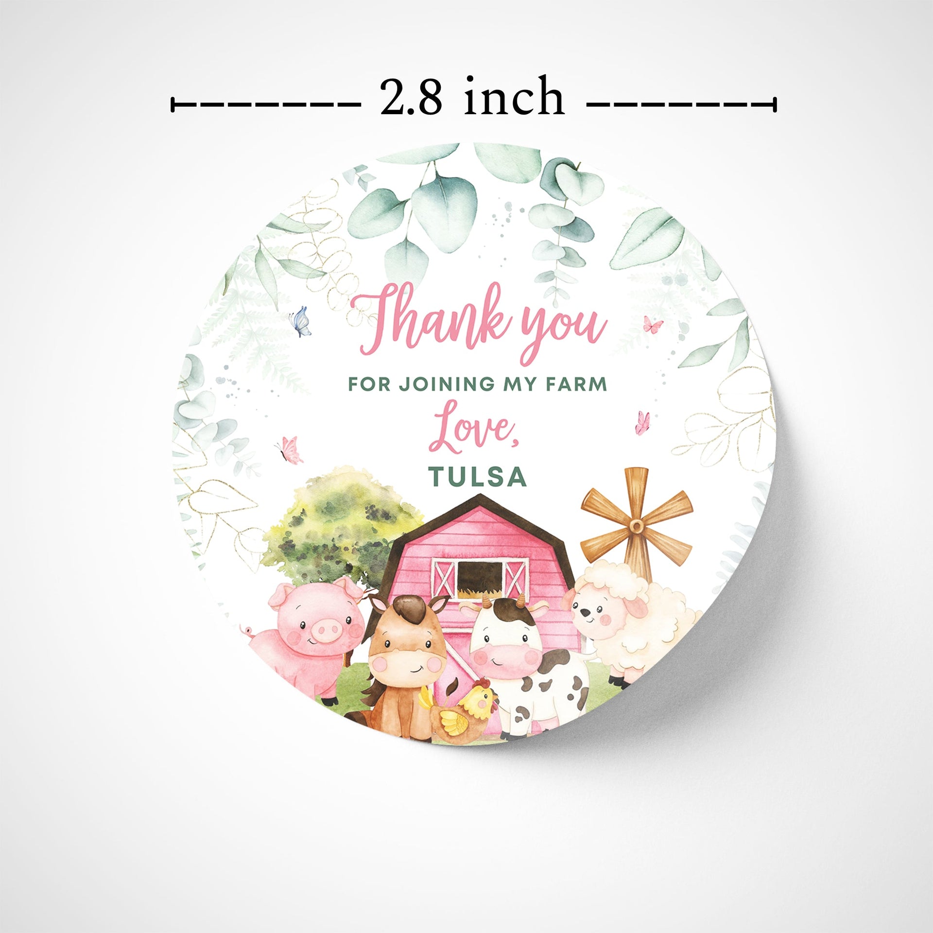 Thank you Stickers | Farm Animal Theme – Ezyprints Studio