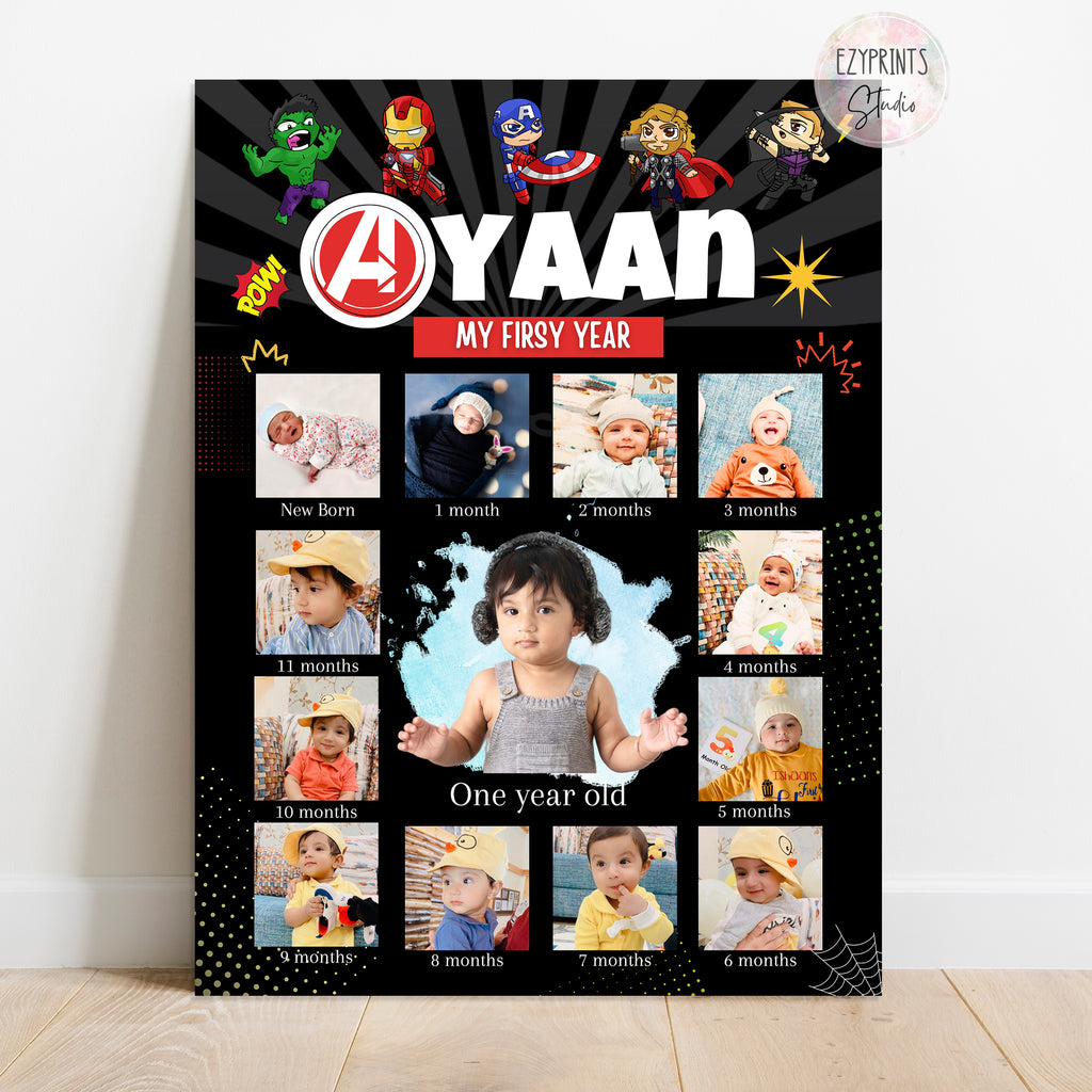 Marvel Avengers Theme Birthday Backdrop – Ezyprints Studio