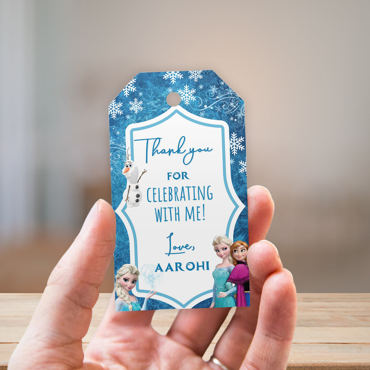 Frozen Elsa theme Thank you Tags – Ezyprints Studio