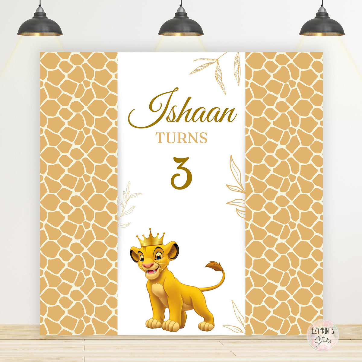 The Lion King Simba Theme Birthday Banner – Ezyprints Studio