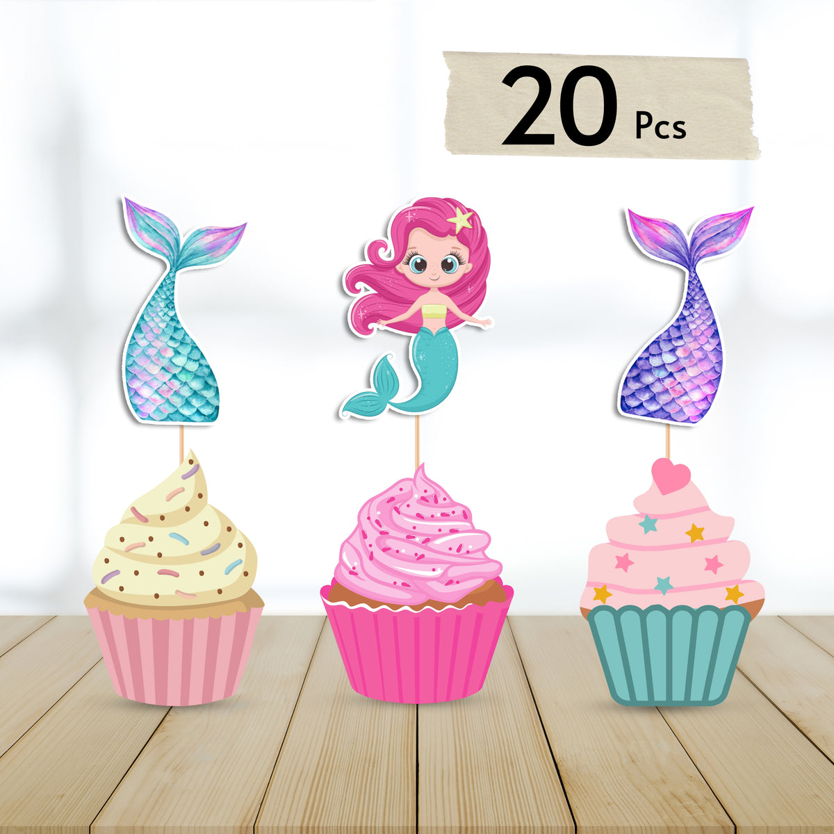 Cake Toppers | Mermaid Theme – Ezyprints Studio