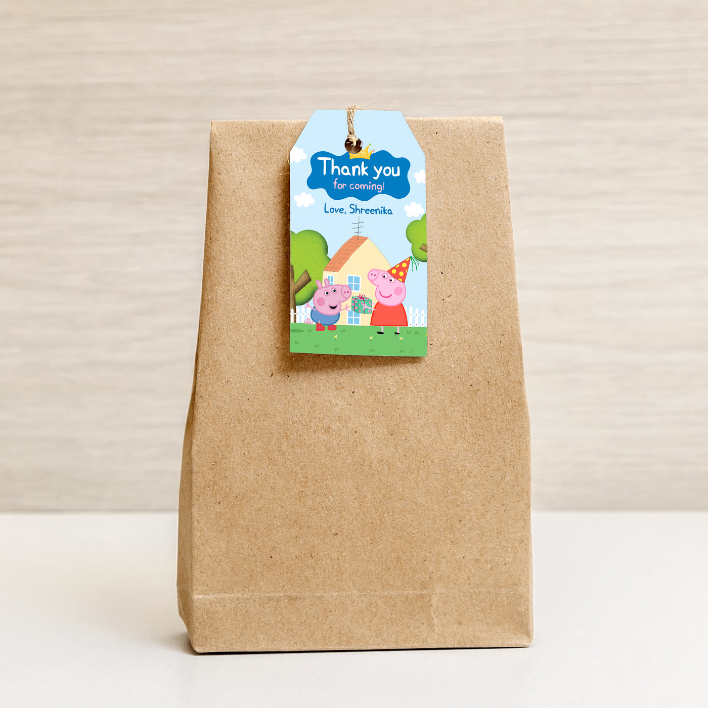 Thank you tags / Labels | Peppa Pig Theme – Ezyprints Studio