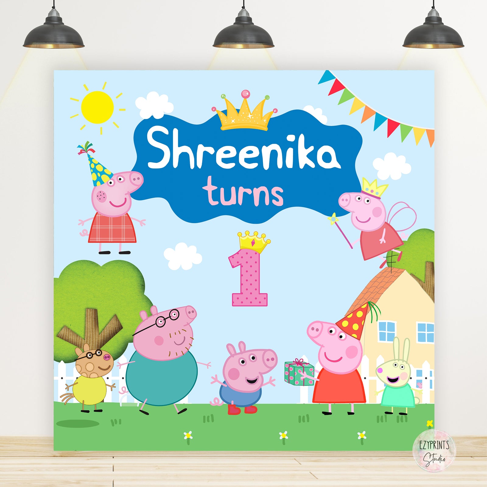 Peppa Pig Birthday Party Welcome Board – Ezyprints Studio