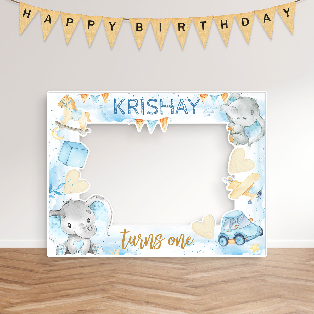 Elephant Theme Birthday Party Cutouts – Ezyprints Studio