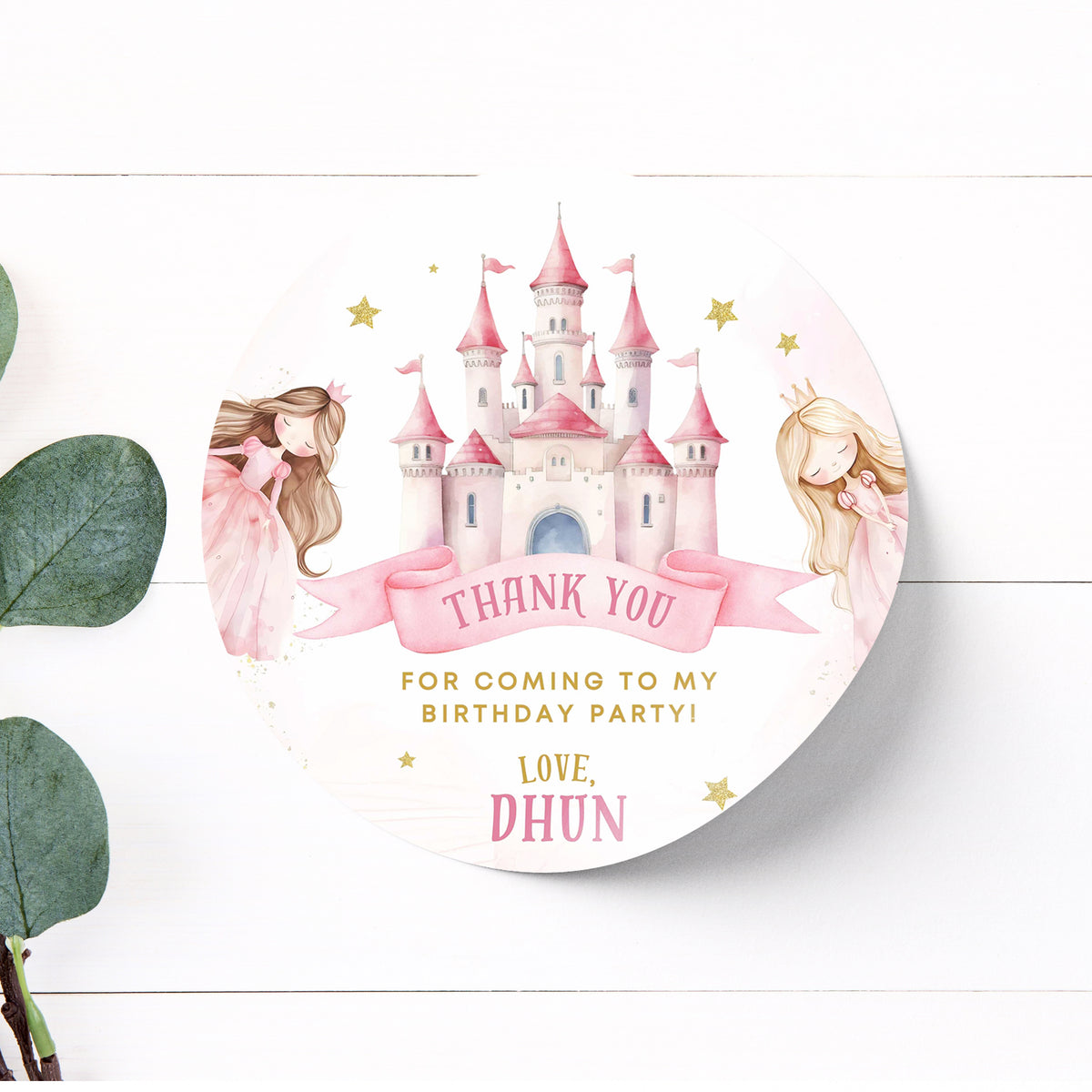 Thank you Stickers | Princess Castle Theme – Ezyprints Studio