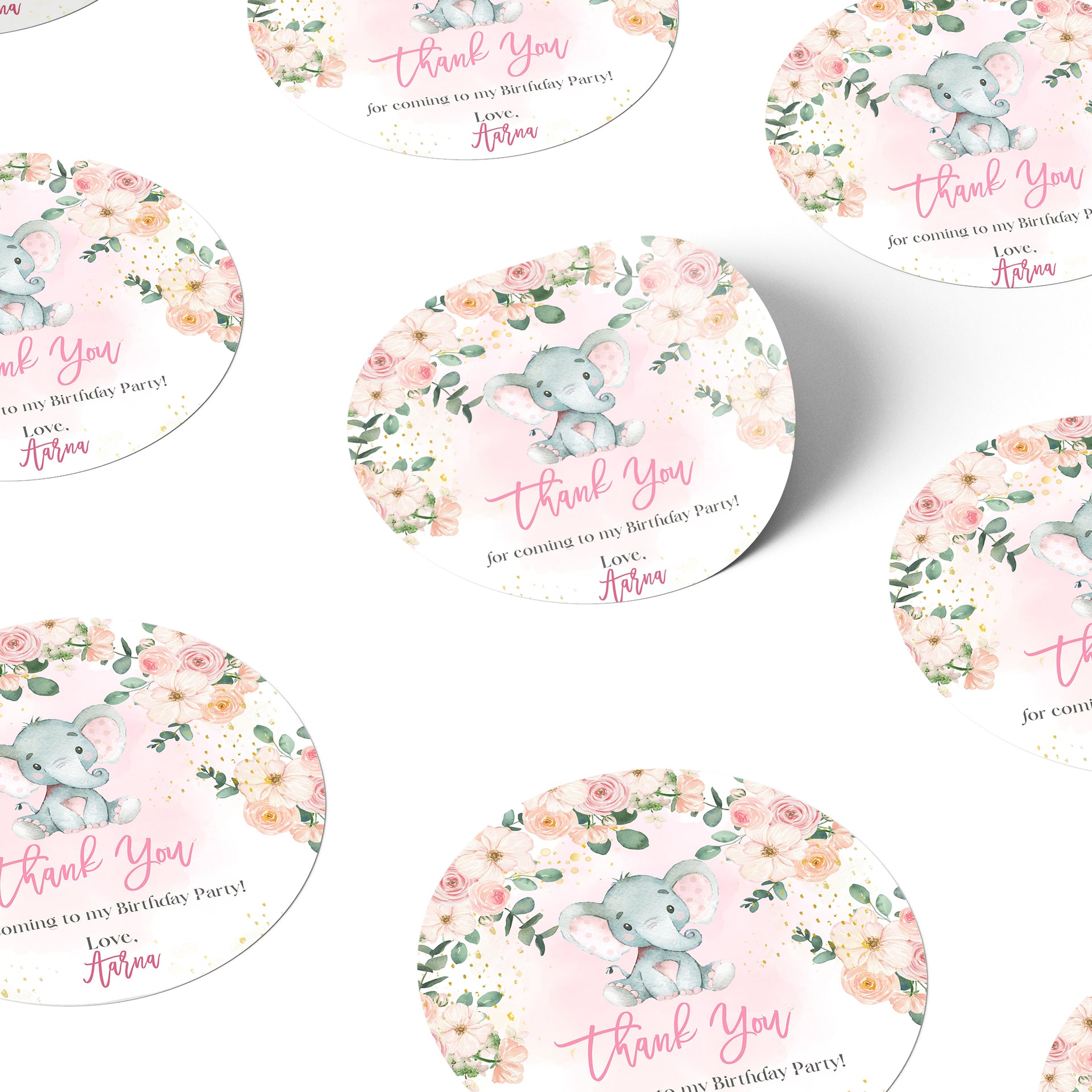 Pink Elephant Theme Birthday Party Welcome Board – Ezyprints Studio