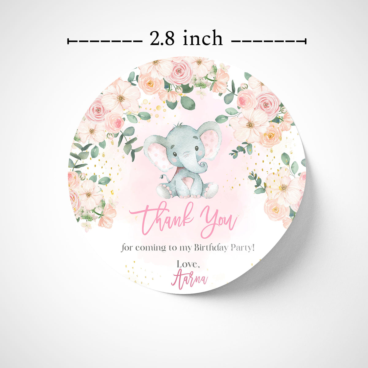 Pink Elephant Theme Birthday Party Welcome Board – Ezyprints Studio