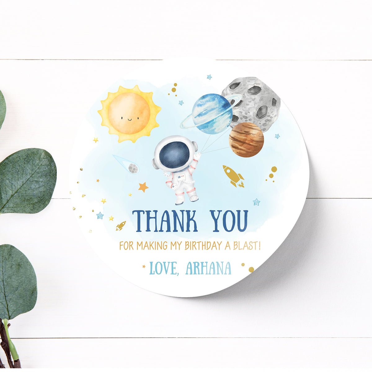 Thank you Stickers | Space Astronaut Theme – Ezyprints Studio
