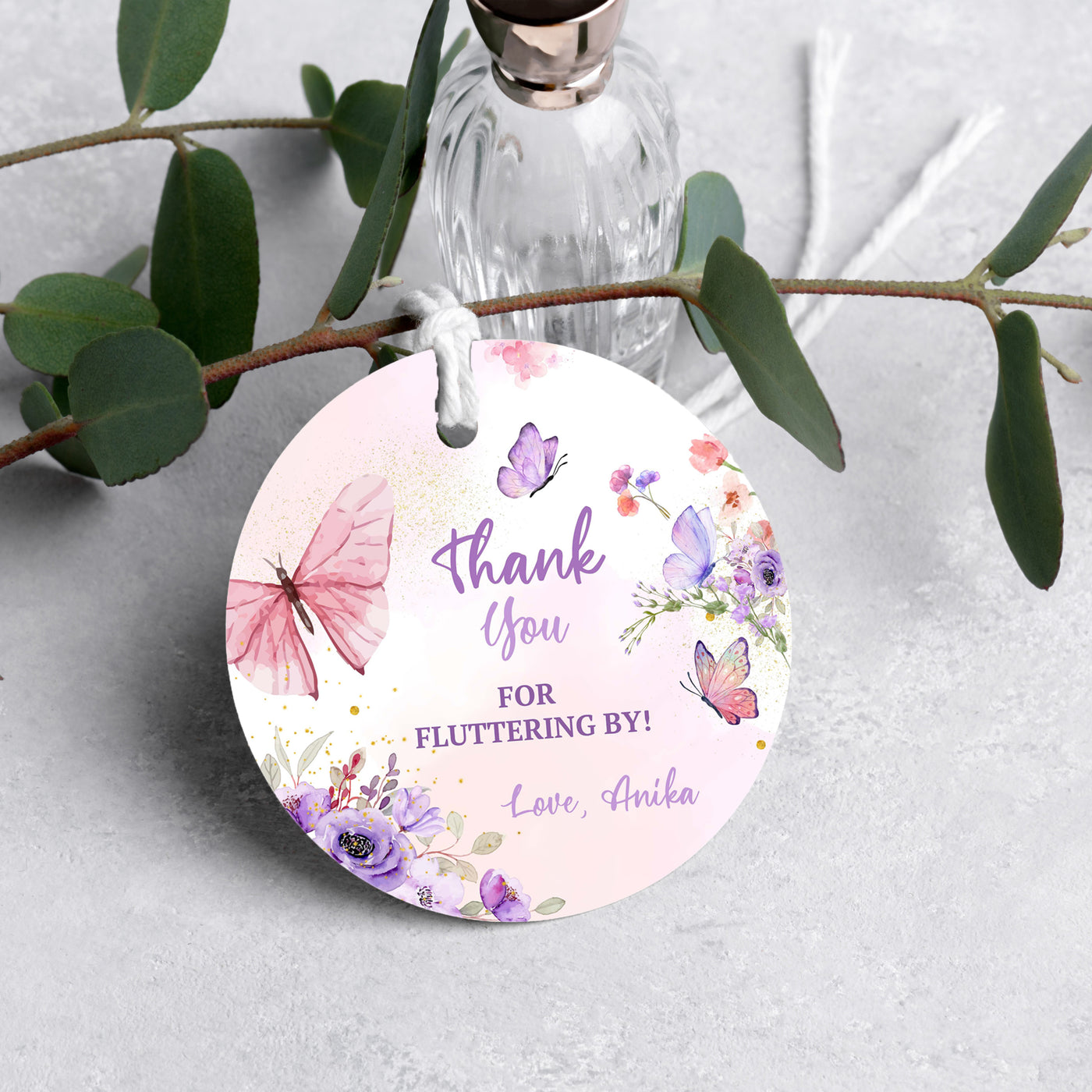 Thank you tags / Labels | Butterfly theme – Ezyprints Studio