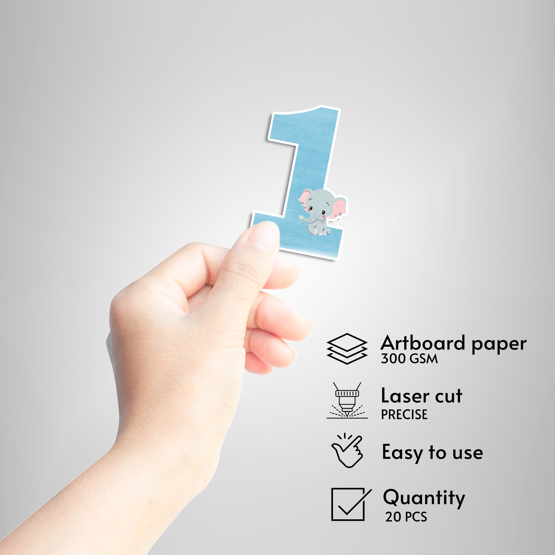 Chalkboard Poster | Elephant hot air balloon theme – Ezyprints Studio