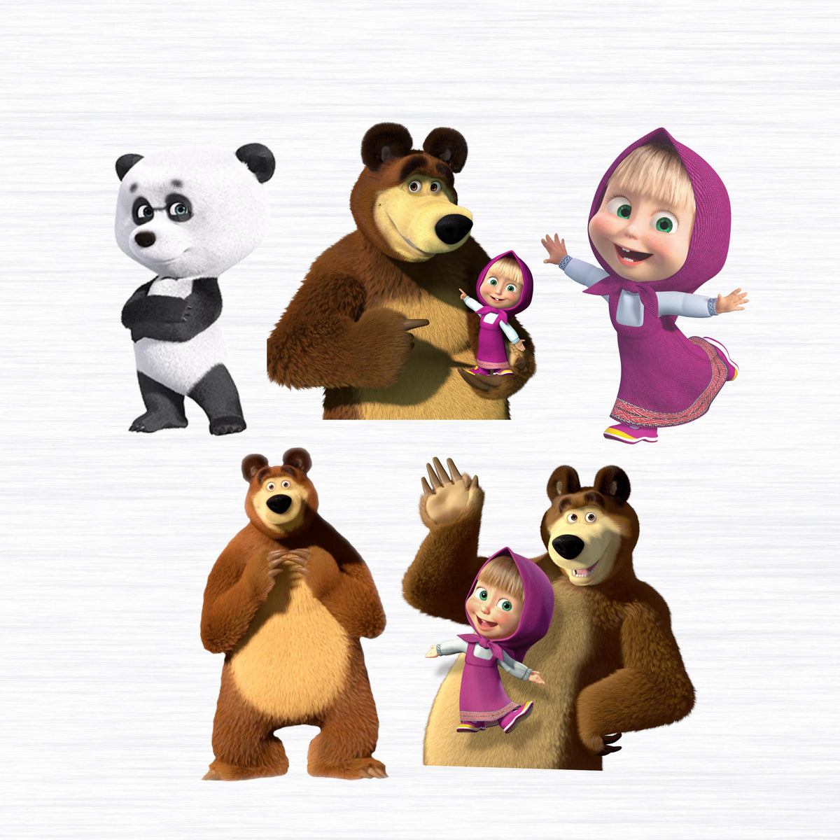 Masha and the Bear Theme Cutouts – Ezyprints Studio