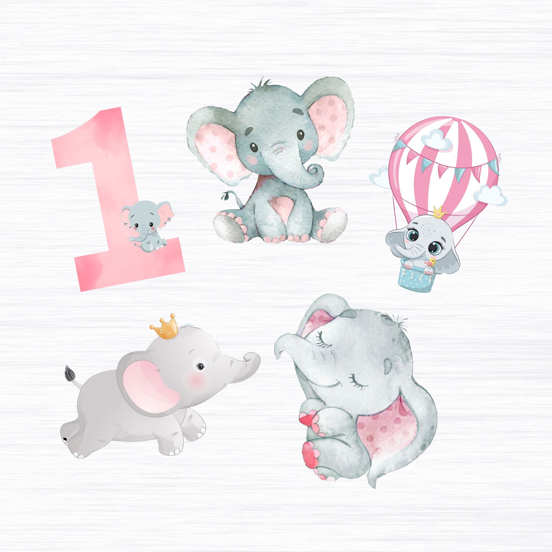 Animal Cutouts | Pink Elephant Theme Birthday Cutouts – Ezyprints Studio