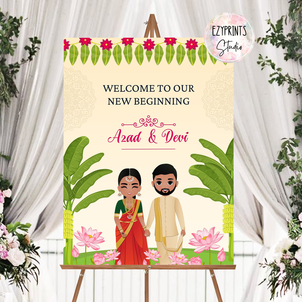 Indian Wedding Welcome Sign – Ezyprints Studio