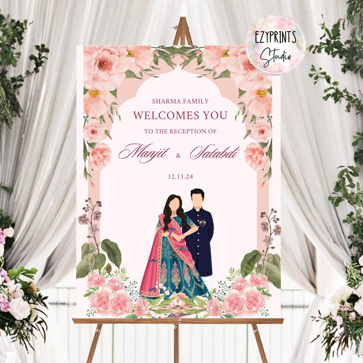 Indian Wedding Welcome Sign – Ezyprints Studio